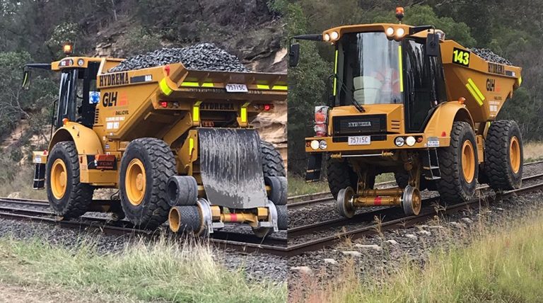 10T-hirail-articulated-dump-truck - Loaderhire GLH